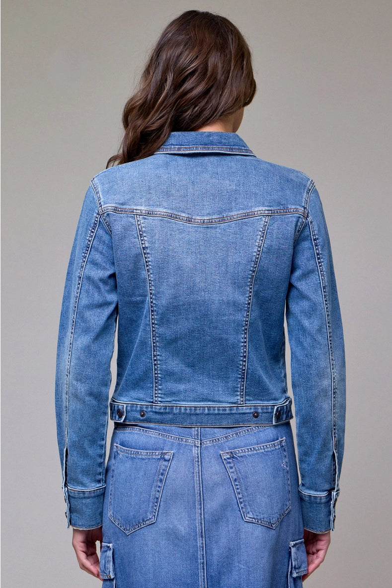 Hidden fitted denim jacket – JanieLanie