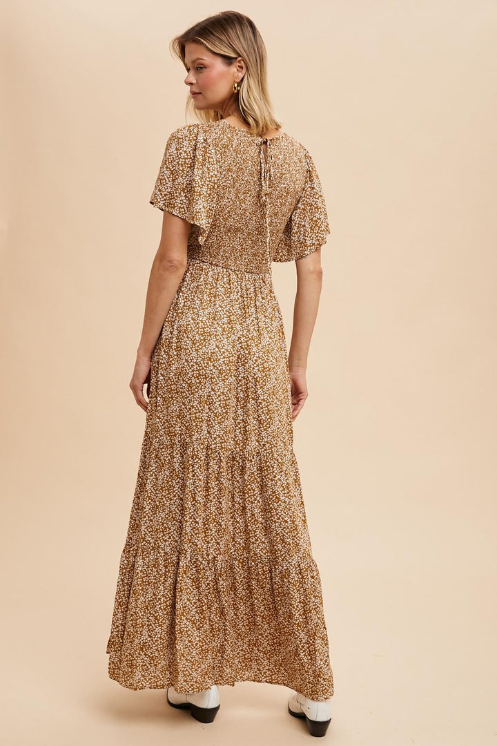Emily modest maxi dress in Sepia – JanieLanie